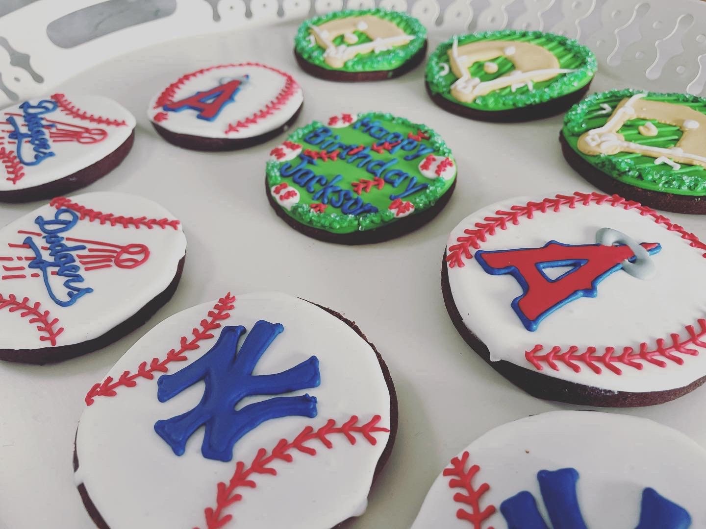 Baseball Theme Cookies Custom Teams - Etsy