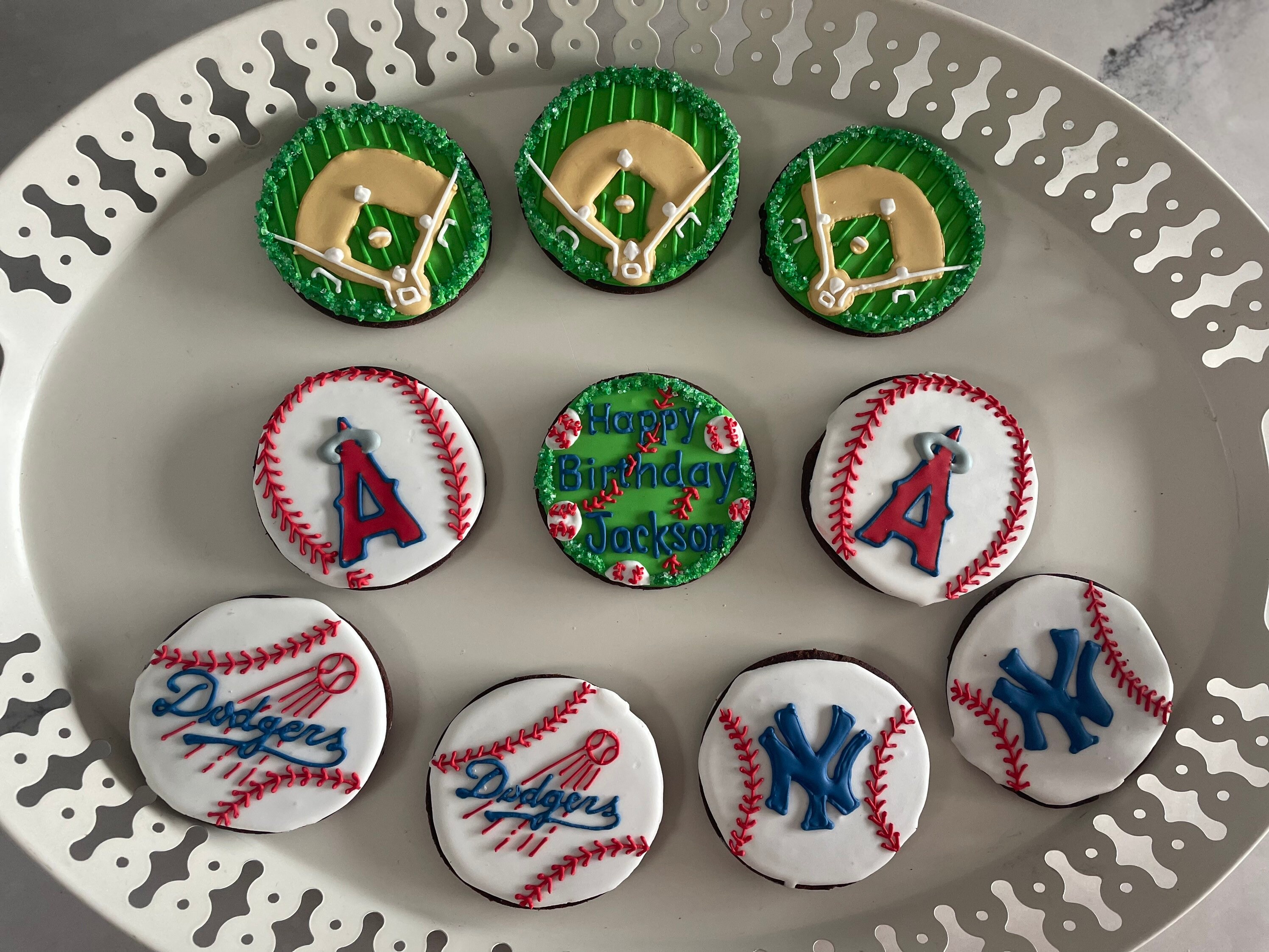 Baseball Theme Cookies Custom Teams - Etsy