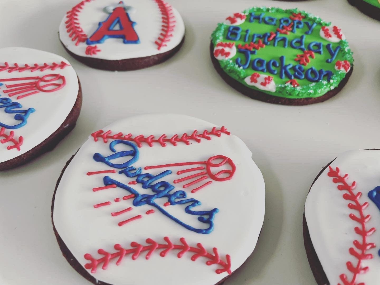 Baseball Theme Cookies Custom Teams - Etsy