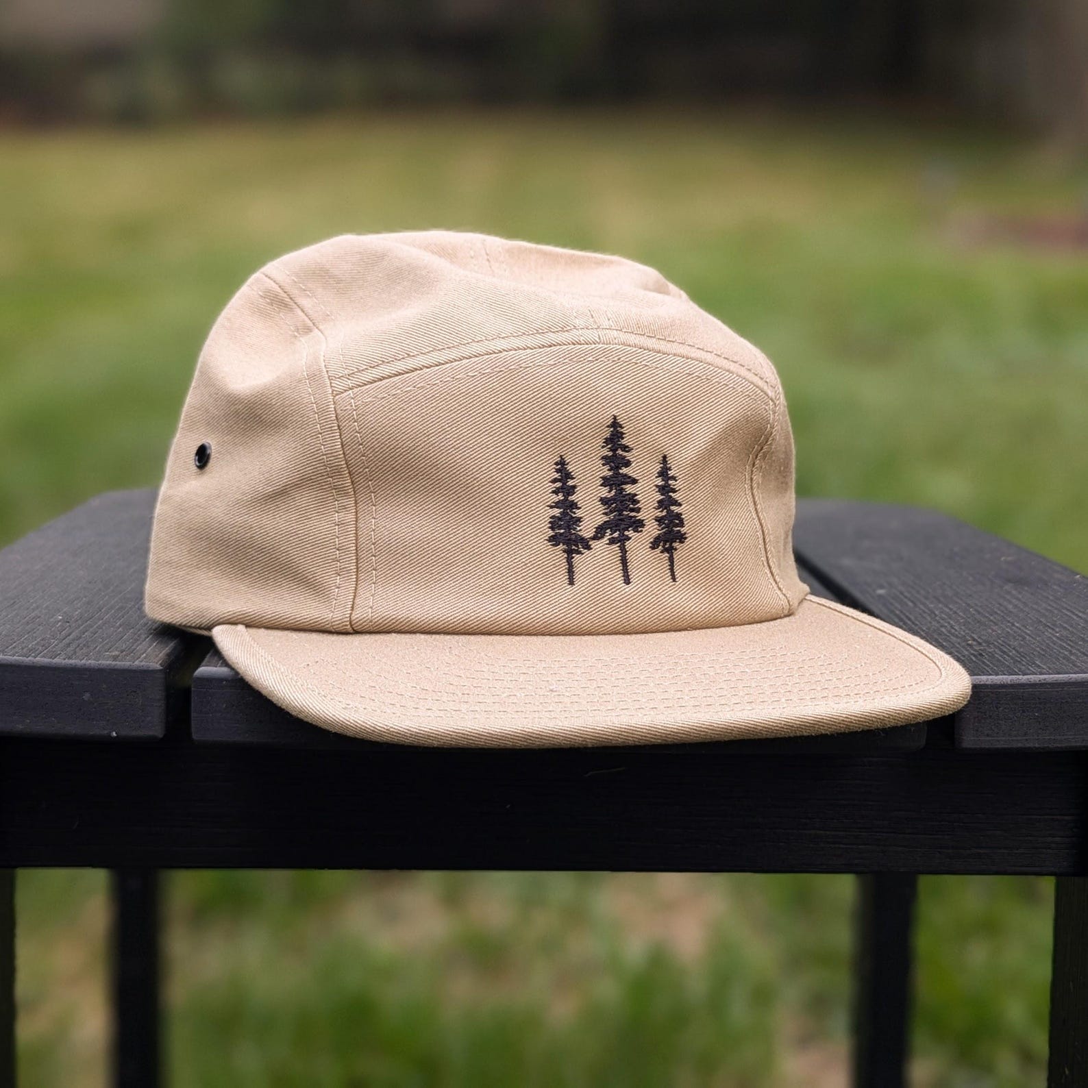 Tree 5 Panel Hat, Five Panel Hat, Camp Hat, Camper Hat, Tan Hat, 5 ...