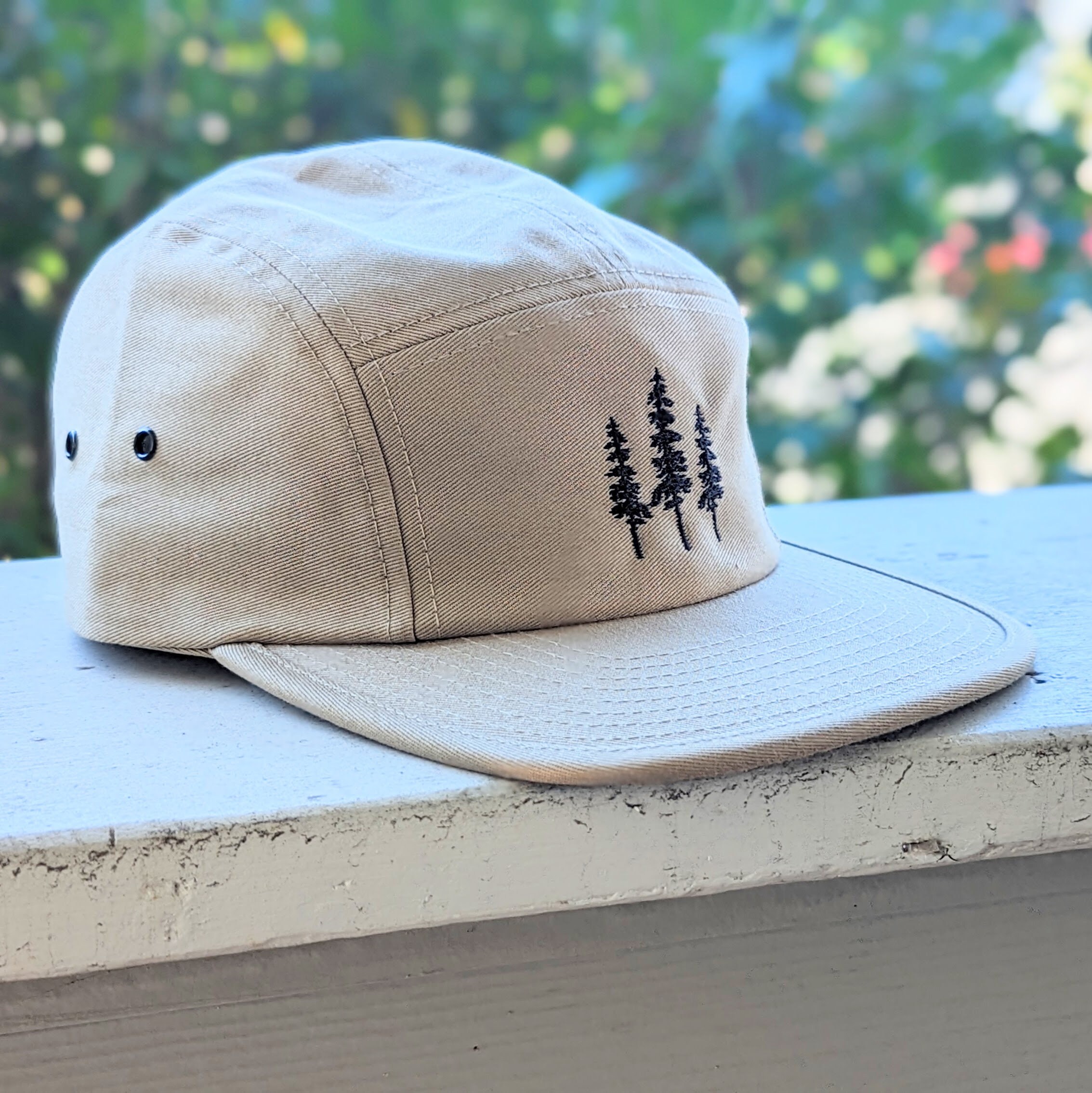Tree 5 Panel Hat, Five Panel Hat, Camp Hat, Camper Hat, Tan Hat, 5 ...