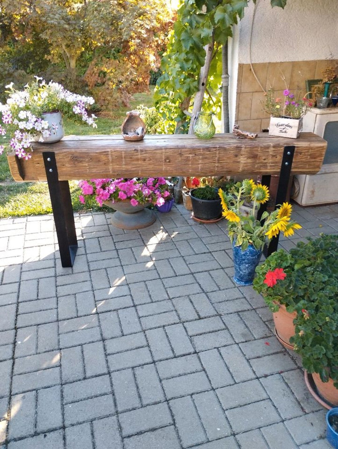 Beams Console Table Made From Old Beams Lowboard - Etsy