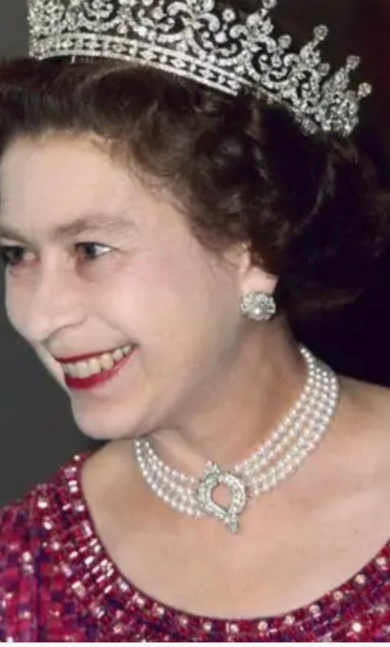 Kate Middleton Queen Elizabeth Pearl Diamond Necklace - Etsy