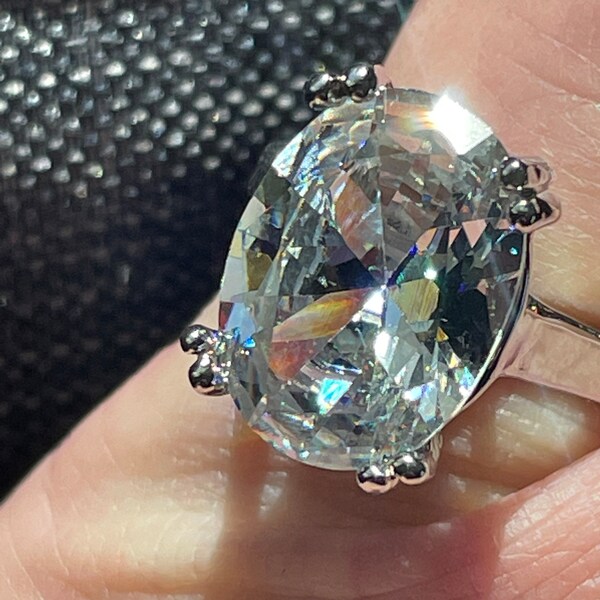 Large Diamond Ring - Etsy