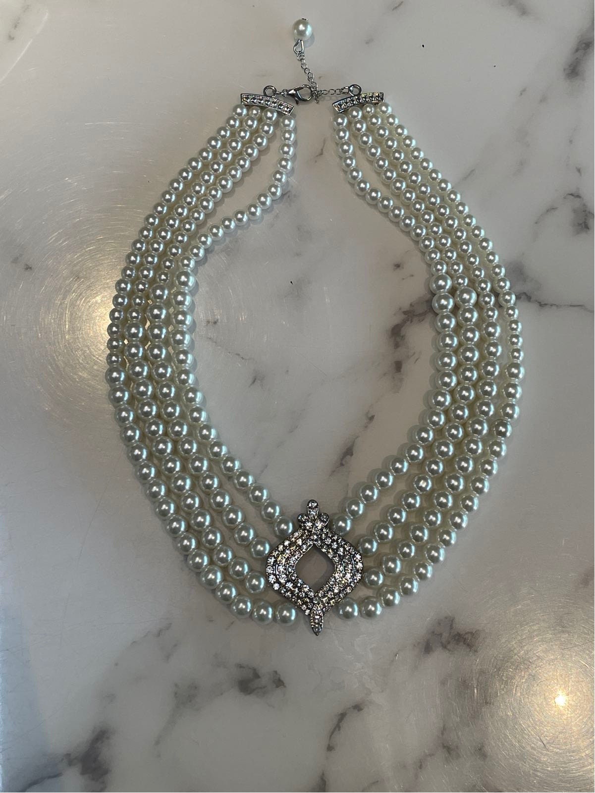 Kate Middleton Queen Elizabeth Pearl Diamond Necklace - Etsy