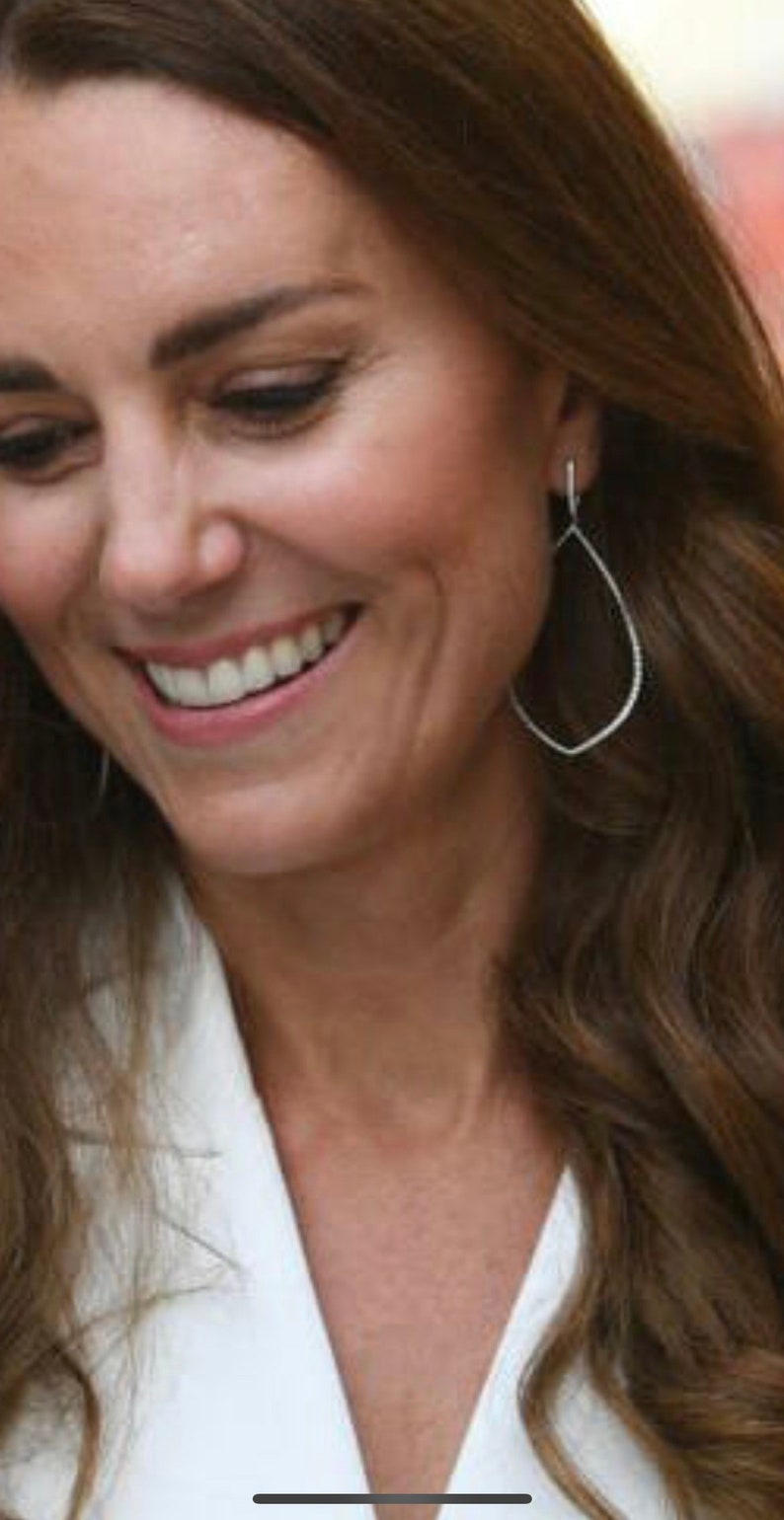 Kate Middleton Diamond Sparkle Drop Dangle Earrings Excellent - Etsy