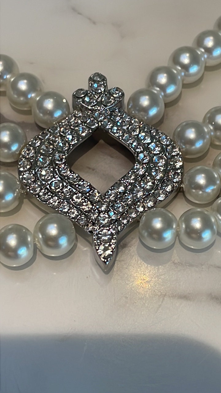 Kate Middleton Queen Elizabeth Pearl Diamond Necklace - Etsy