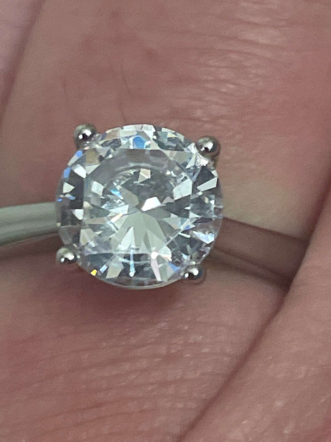 Masonite 2ct Classic Solitaire Engagement Ring 18k White Gold Beautiful ...