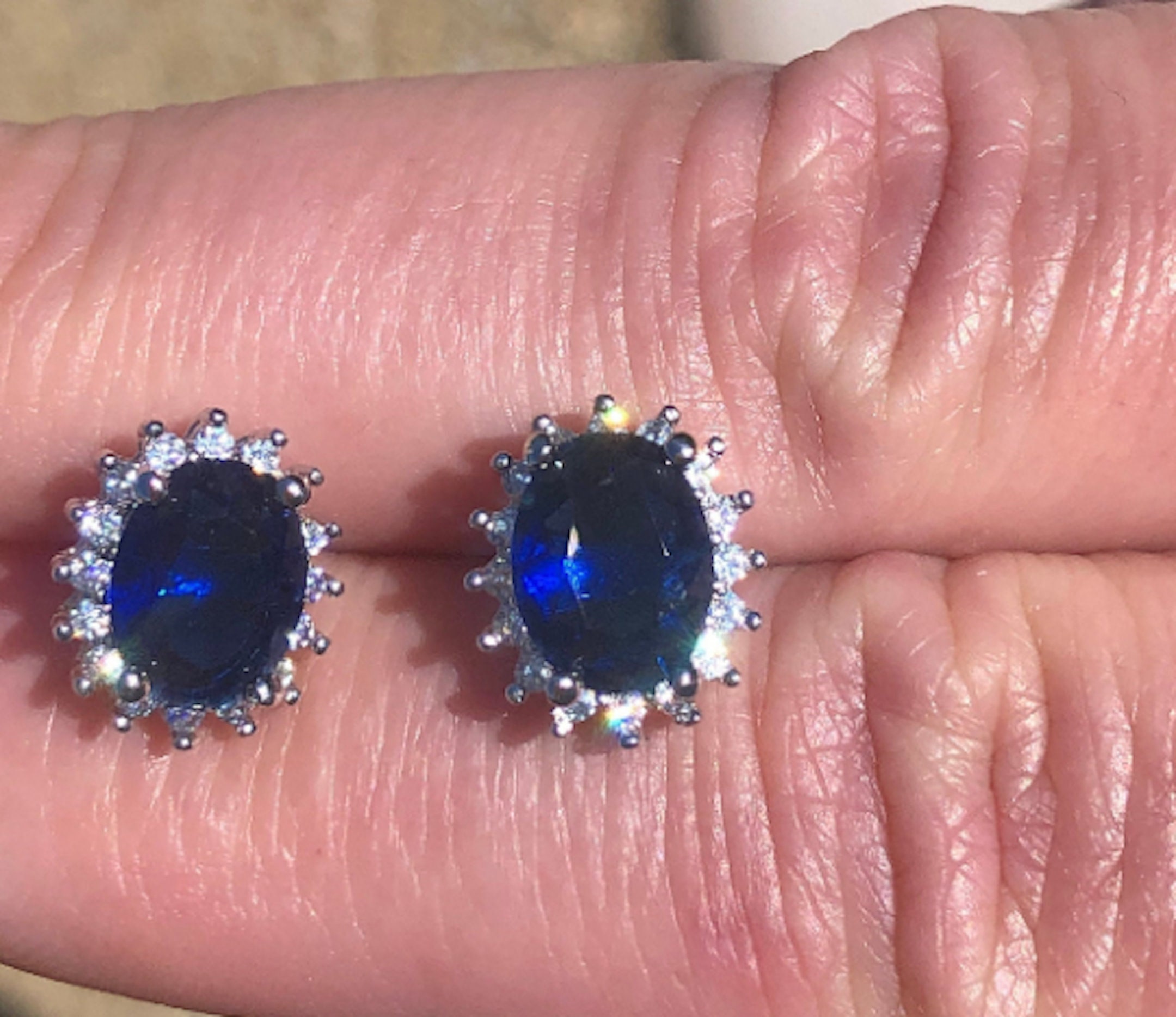 Kate Middleton Princess Diana's Sapphire and Diamond Earrings - Etsy