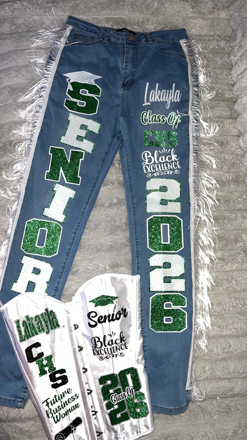 Senior Corset & Jeans Set Grad Corset Outfit 2025 2026 Senior First Day ...