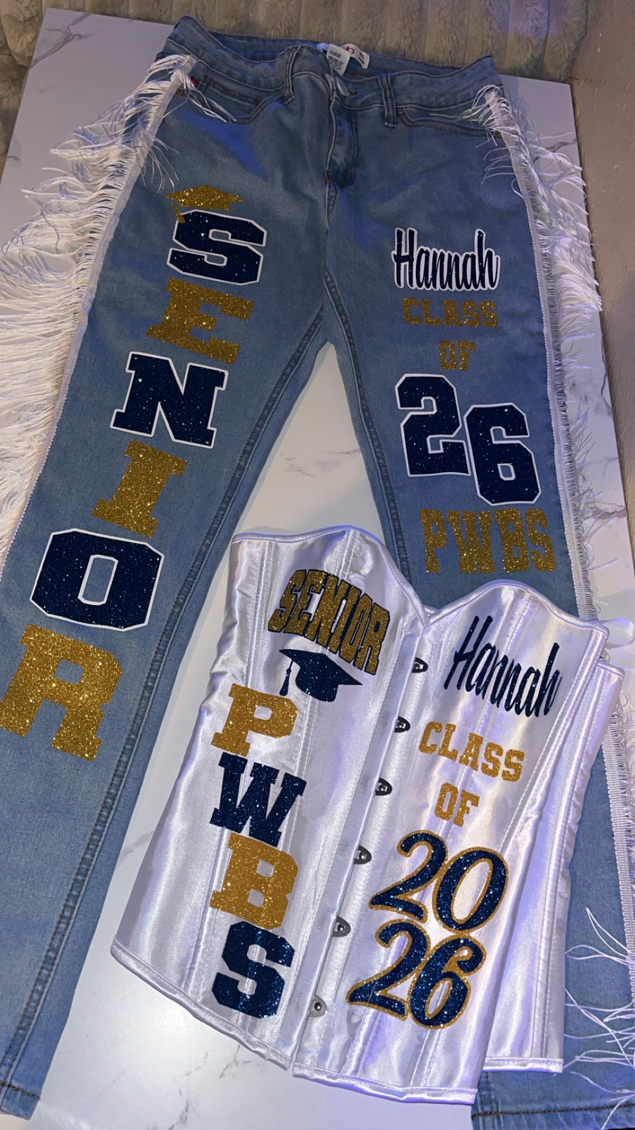 Senior Heat Transfer Decal, DIY Senior Jeans Iron on Letters - Etsy