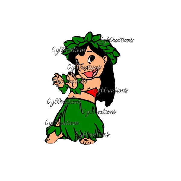 Lilo Hula Svg - Etsy New Zealand