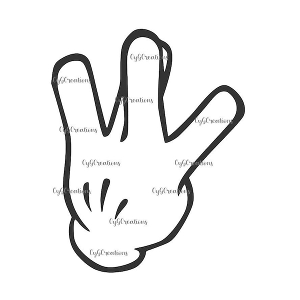 Mickey Hand - Etsy