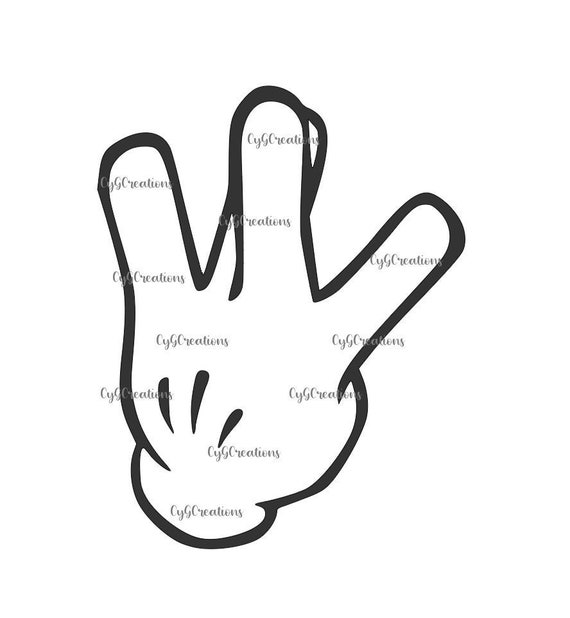 Westside Mickey Hand SVG - Etsy Hong Kong