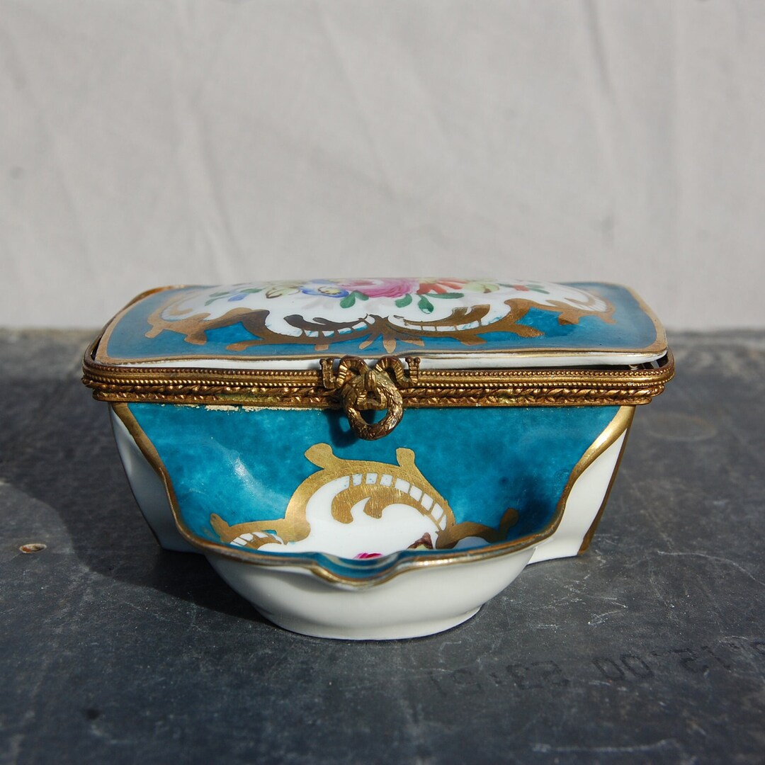 French Cigarette Box, Continental Porcelain Cigarette Box, Antique ...