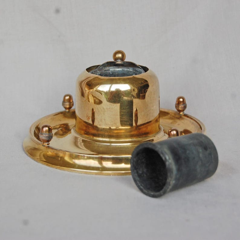 Antique Brass Inkwell With Sliding Lid & Tray, Antique Inkwell, Old ...