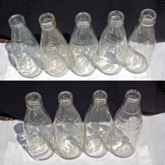 Vintage Milk Bottles Old Milk Bottles - Etsy