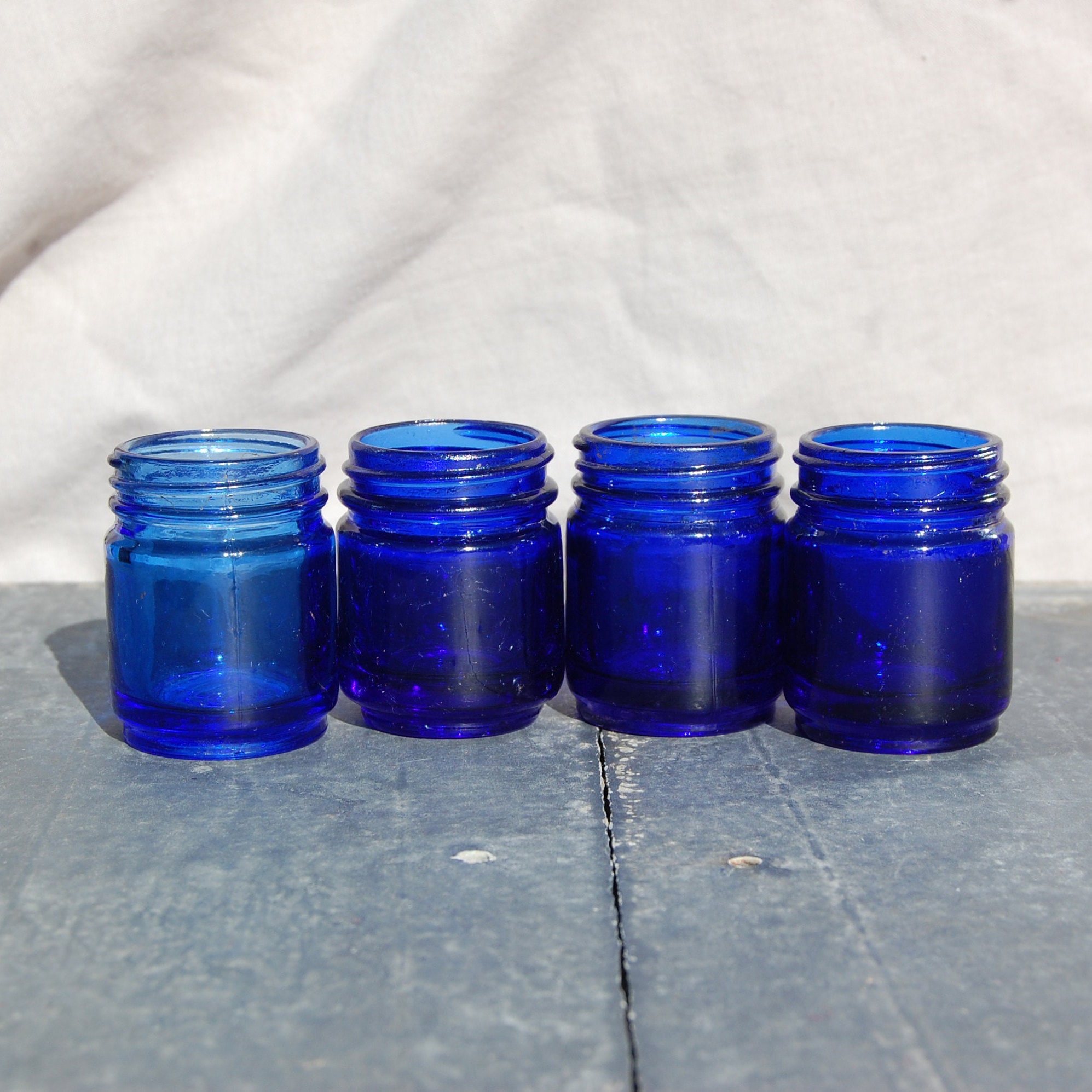 Vintage 1940's/50's Vicks Vaporub Jars, Cobalt Blue Jars, Bottle ...