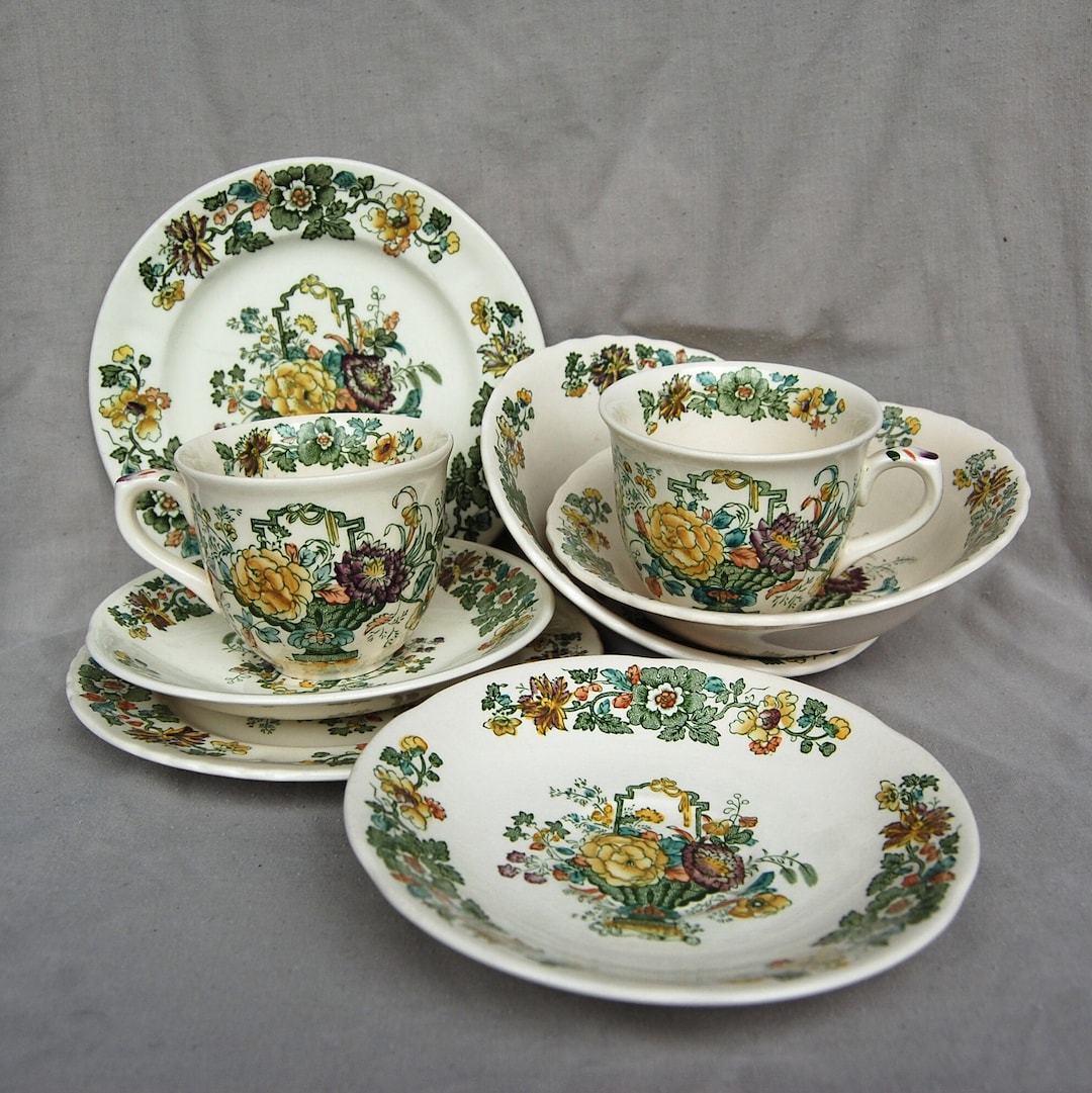 Vintage Masons Patent Ironstone Strathmore Cups, Saucers, Bowls and ...