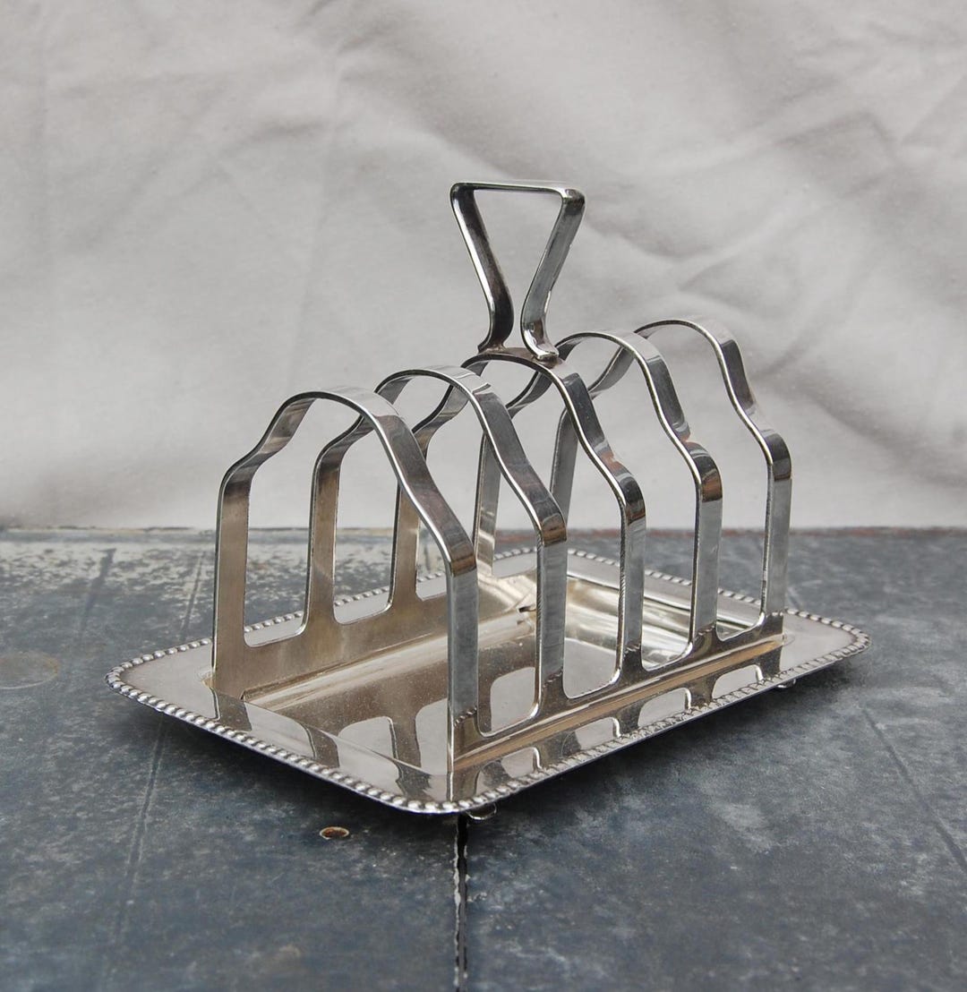 Vintage Silver Plate EPNS Toast, 4 Slice Toast Rack With Tray - Etsy
