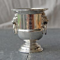 Antique Small Heavy Ornate Brass Trophy Cup With Handles - Face - Made ...