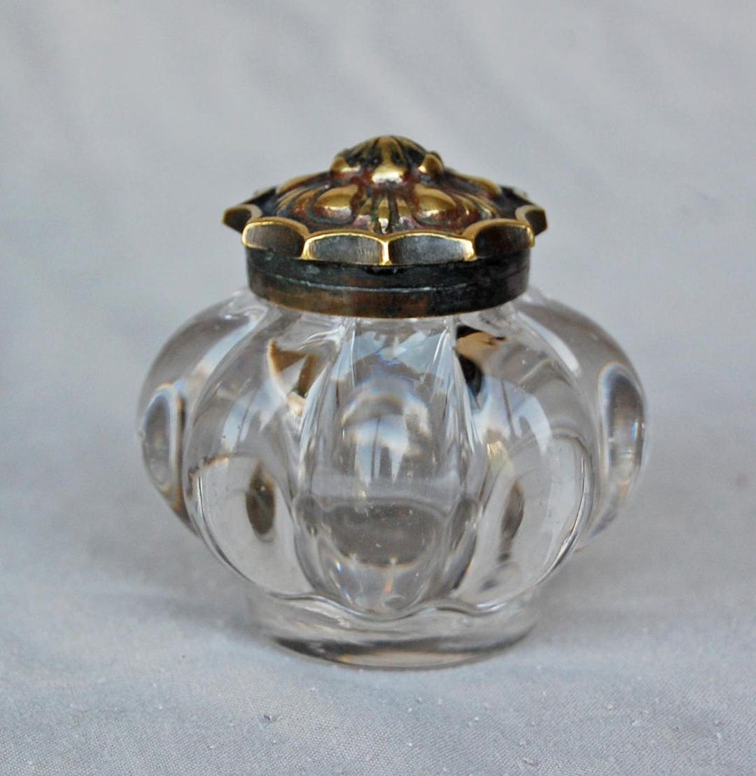 Antique Victorian Inkwell With Brass Lid, Antique Inkwell, Old Inkwell ...