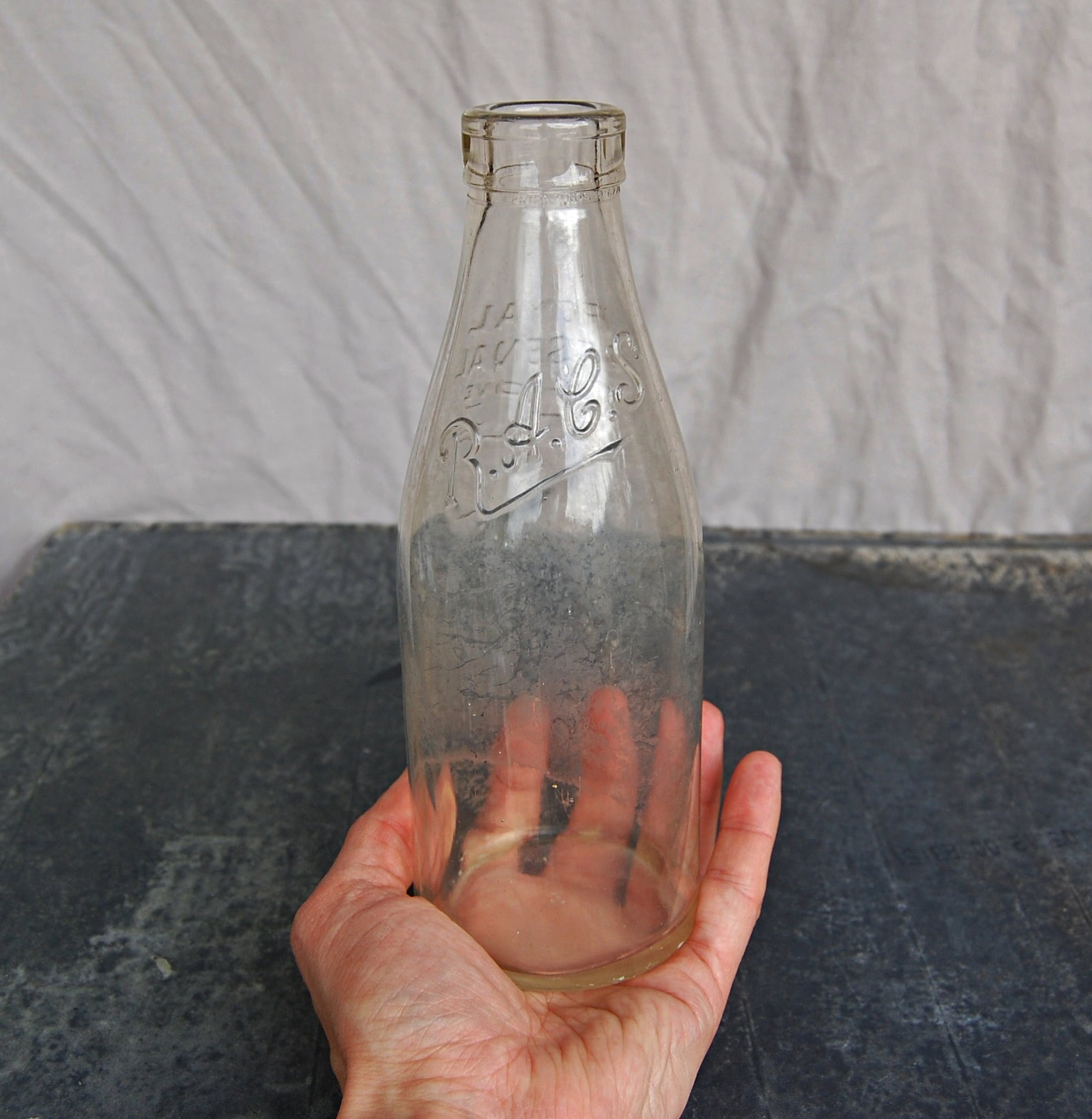 Vintage RACS Milk Bottle, Old Bottle, Vintage Home Decor, Old Milk Bottles, Arsenal Milk Bottle ...