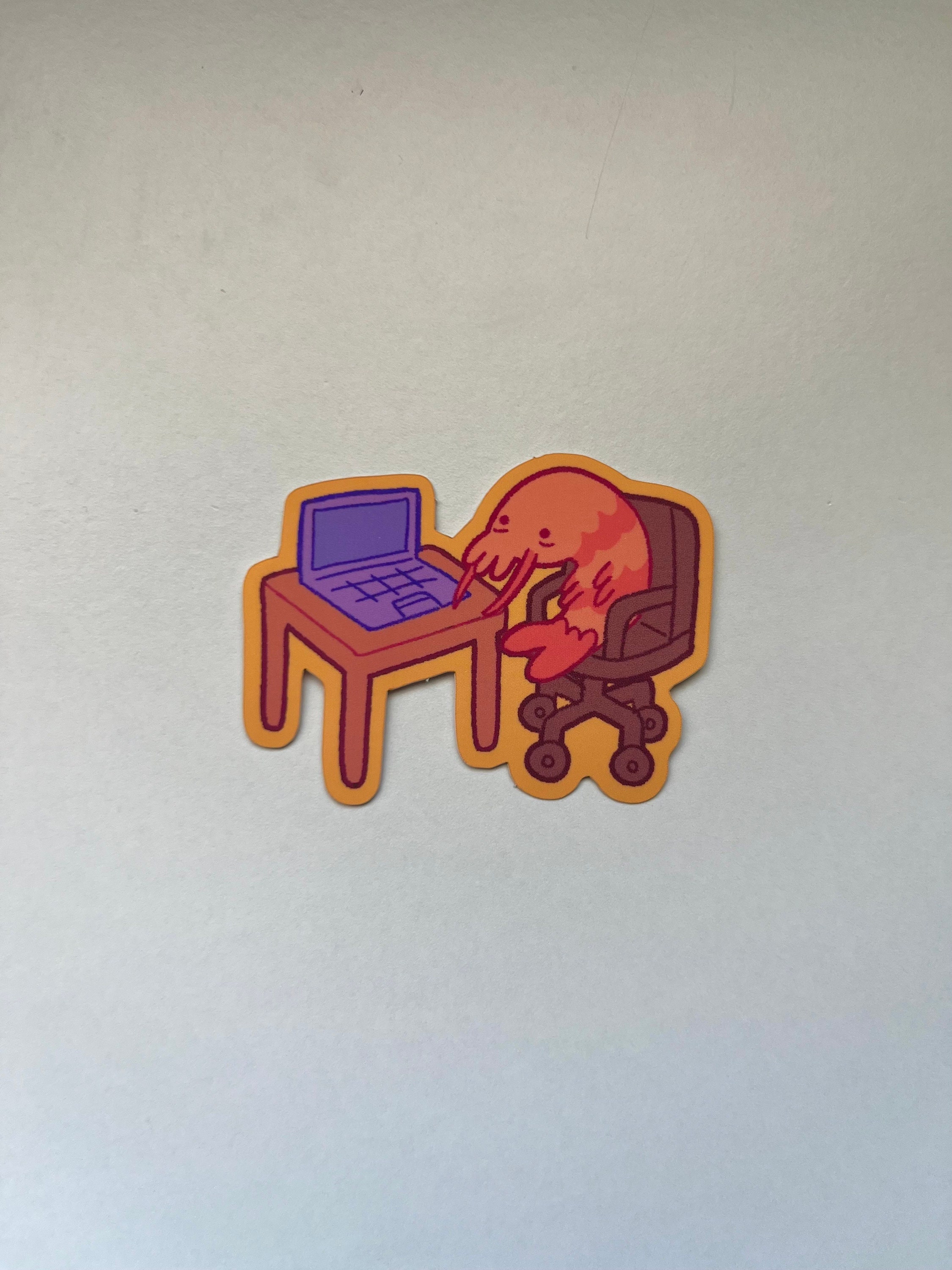 Shrimp Posture Sticker - Etsy Shrimp Posture Sticker - Etsy