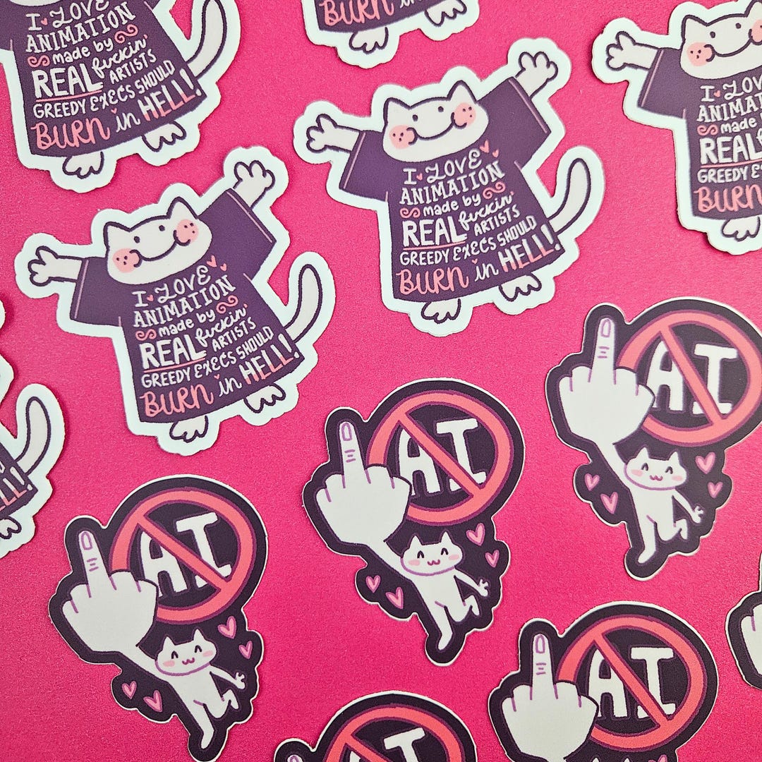 Anti-ai Art Stickers! - Etsy