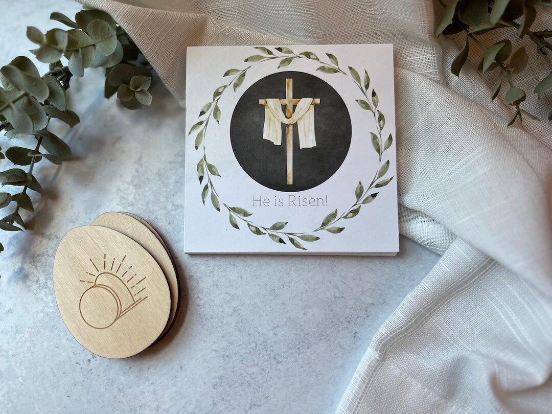 Resurrection Cards, Easter Activity, Resurrection Egg Activity, Wooden ...