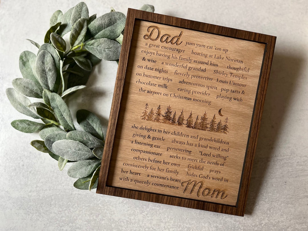 Custom Favorite Things Sign, Laser Engraved, Wood Customizable Sign ...