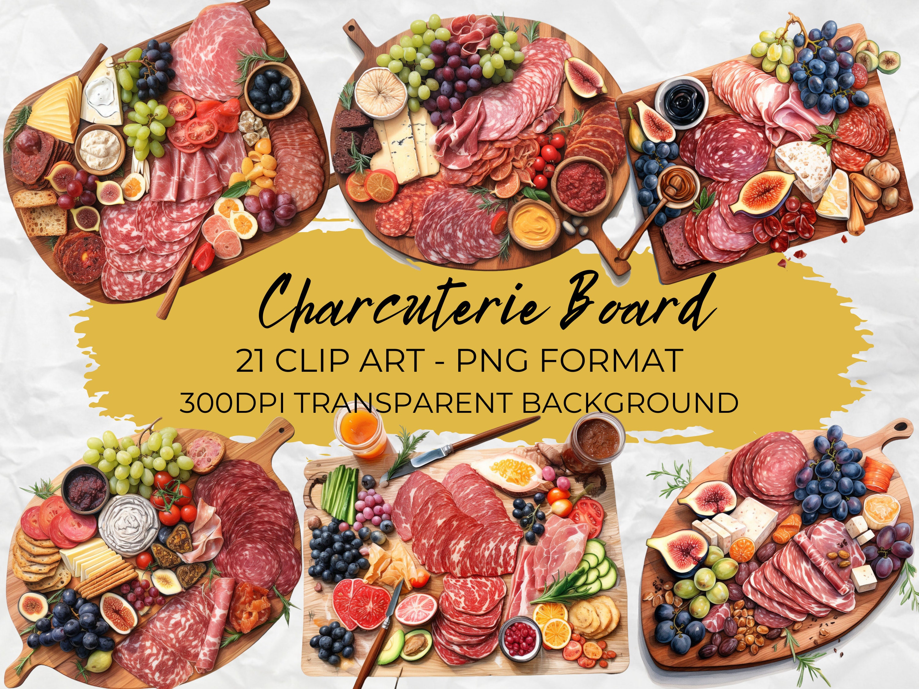 Charcuterie Board Clip Art, Cheese Board PNG, Dessert Clip Art - Etsy