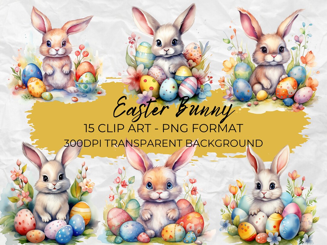 Easter Bunny PNG Clip Art, Cute Bunny Easter Egg Hunt, Baby Bunny ...