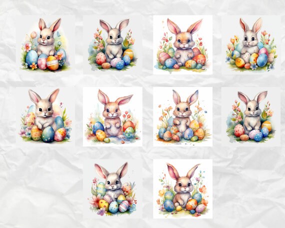Easter Bunny PNG Clip Art, Cute Bunny Easter Egg Hunt, Baby Bunny ...