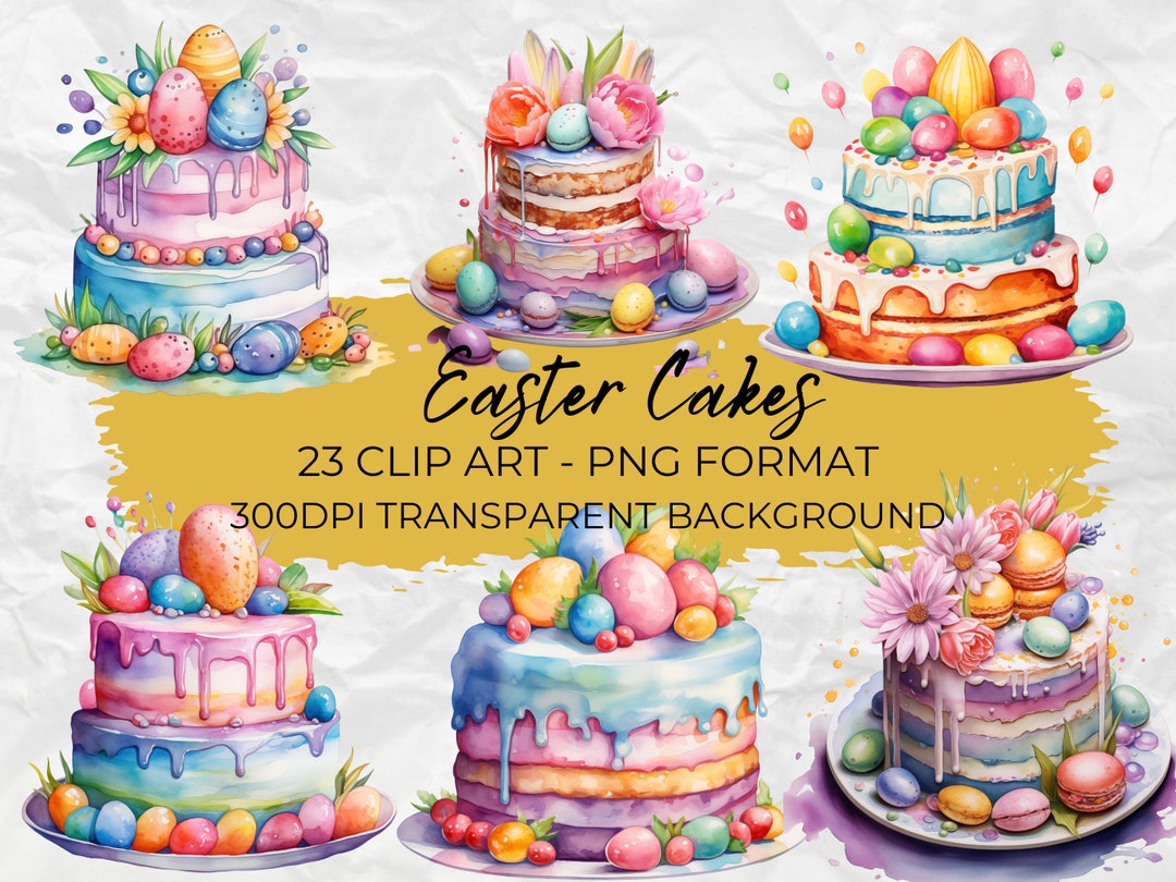 Easter Cakes PNG Clip Art, Easter Desserts, Easter Crafts, Easter Egg ...