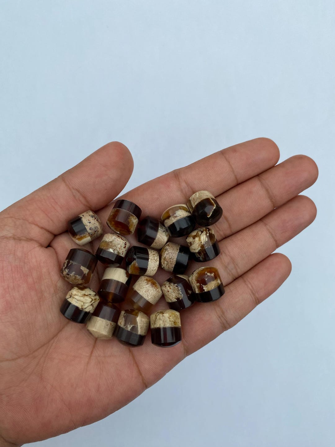 Red and White Amber Beads: Natural Gemstone for Jewelry Making - Etsy