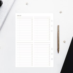 A5 Minimal Task List Printable Template Blank Checklist - Etsy Canada