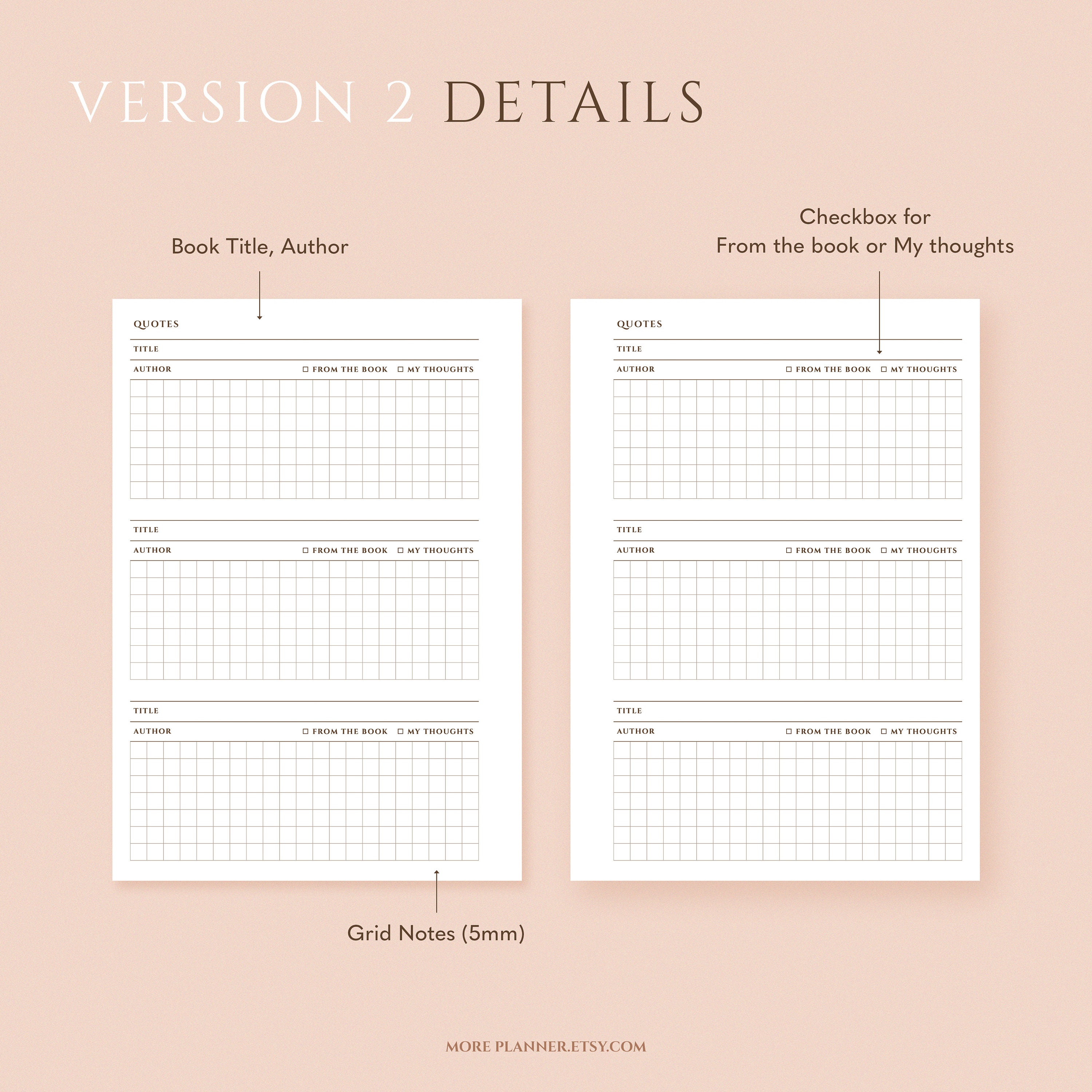 Personal Wide Quotes Journal Printable Template Favorite Quotes Tracker ...