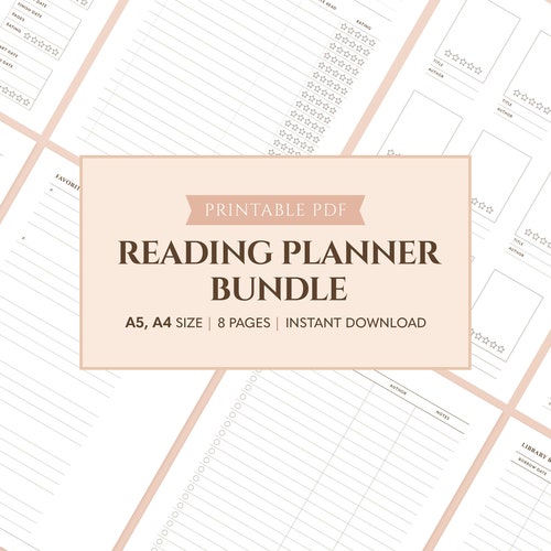 Reading Tracker Digital Book Journal Spreadsheet Template - Etsy