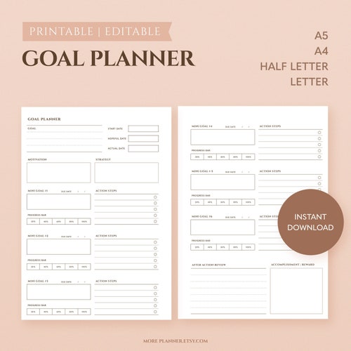 SMART Goal Setting Worksheet - Etsy