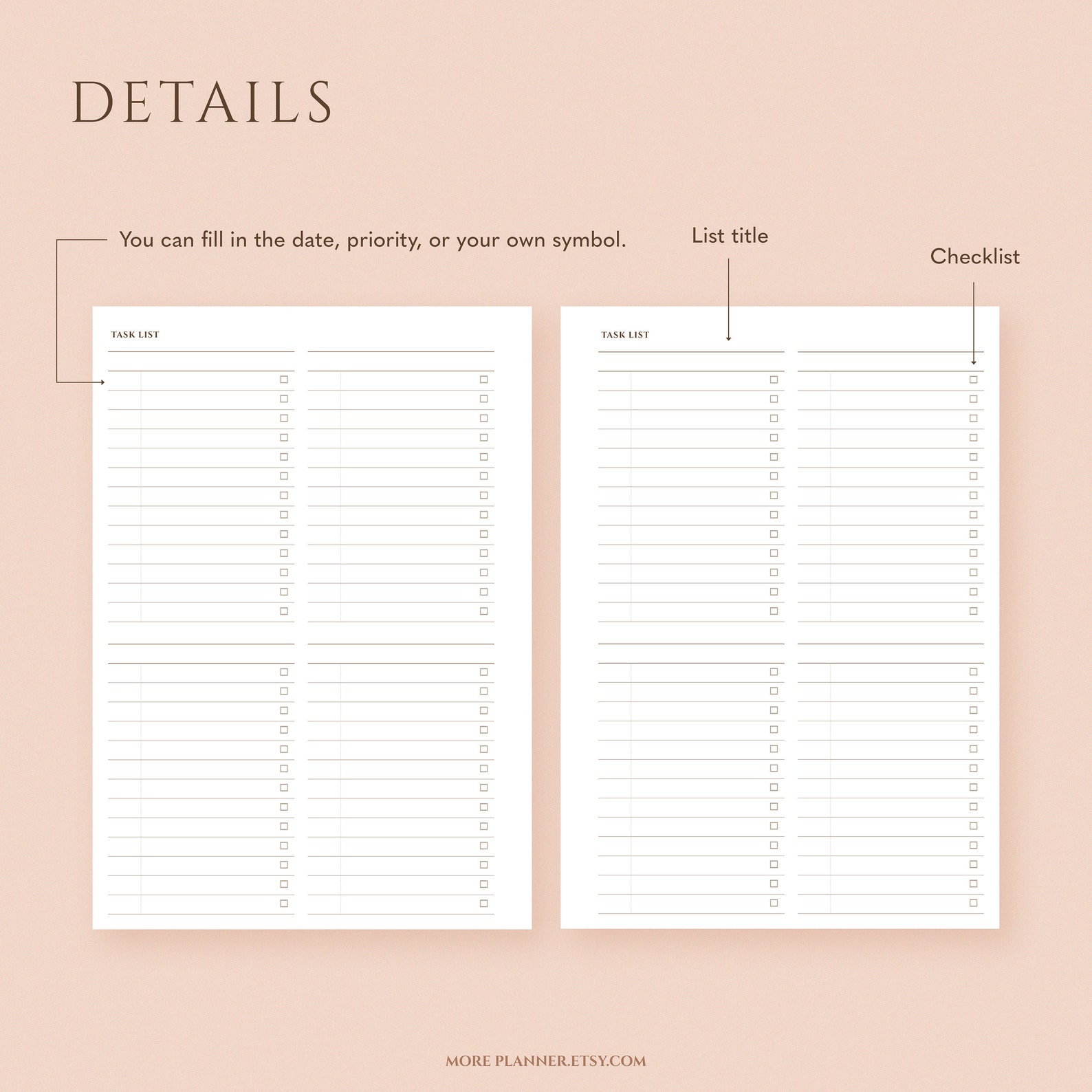 A5 Minimal Task List Printable Template Blank Checklist - Etsy Canada