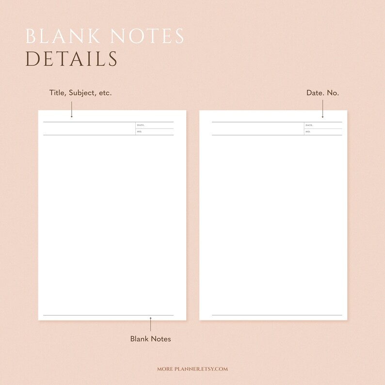 A5 Notes Paper Printable Template Minimal Note Taking Pages Basic Study ...