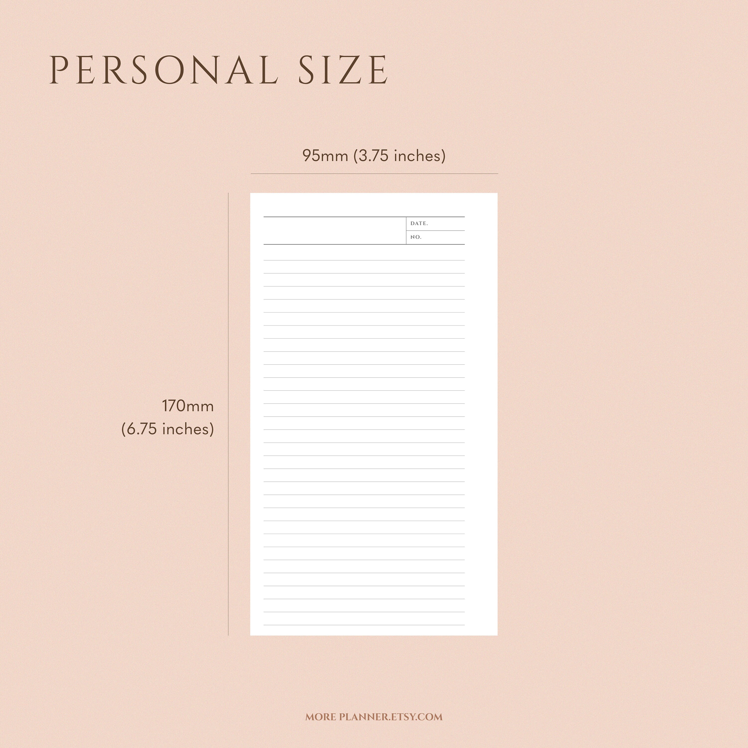 Personal Notes Paper Printable Inserts Minimal Note Taking Basic Study ...