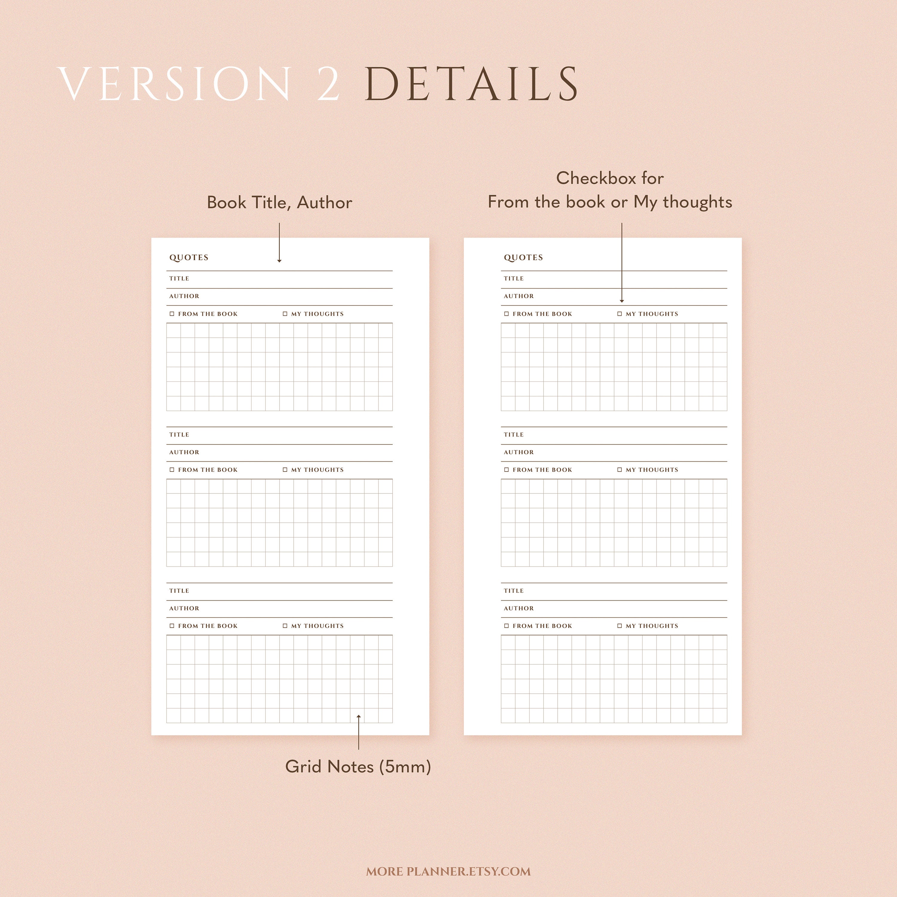 Personal Quotes Journal Printable Inserts Favorite Quotes Tracker ...