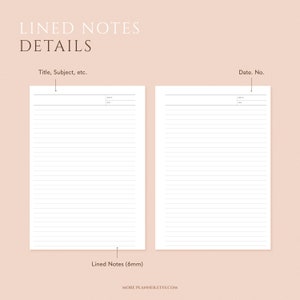 A5 Notes Paper Printable Template Minimal Note Taking Pages Basic Study ...