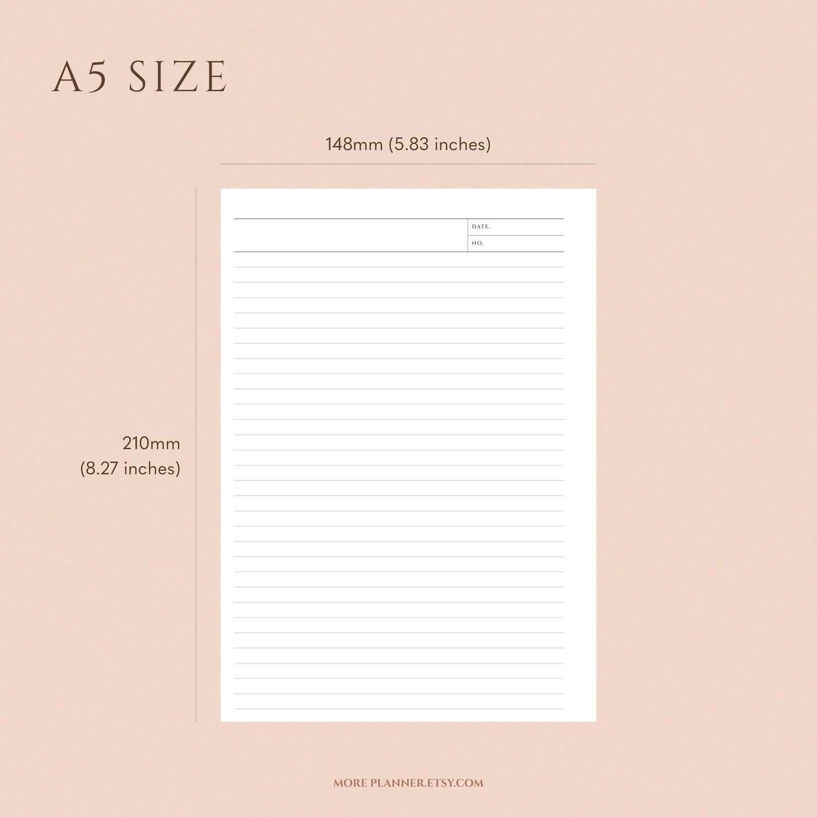 A5 Notes Paper Printable Template Minimal Note Taking Pages Basic Study ...