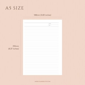 A5 Notes Paper Printable Template Minimal Note Taking Pages Basic Study ...
