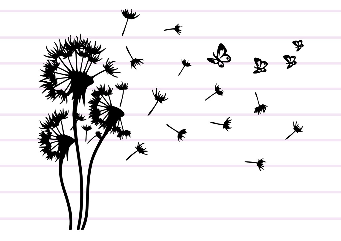 Pusteblume Print SVG Pusteblume svg Blumen Svg Pusteblumen | Etsy
