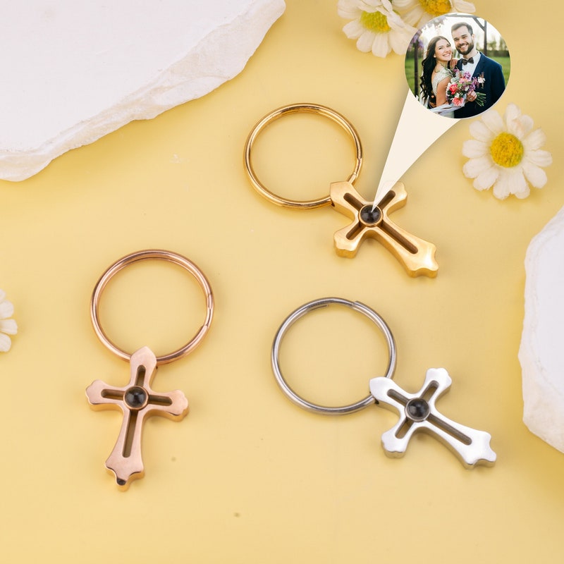 Cross Keychain - Etsy