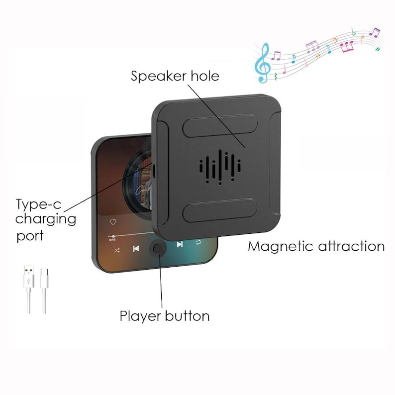 Personalized Music Fridge Magnet, Custom Photo Magnet, Plays Song ...